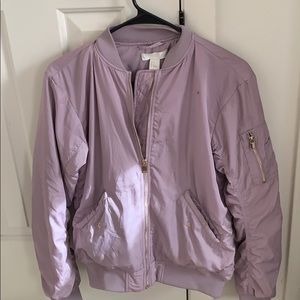 H&M | Jackets & Coats | Lavender Bomber Jacket | Poshmark